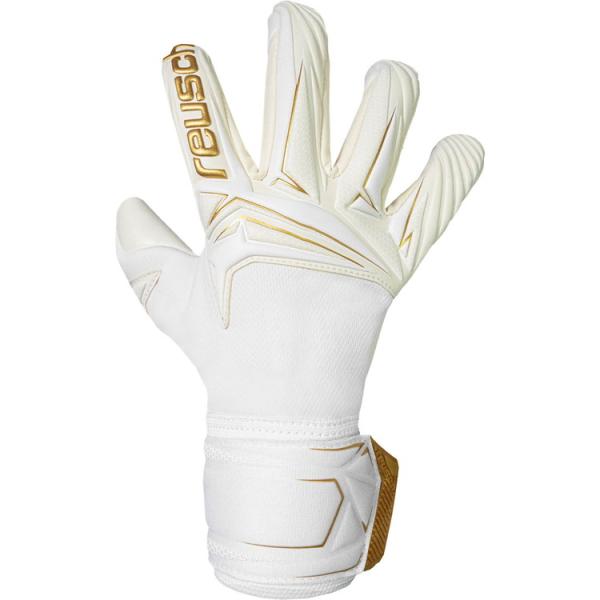 メーカー　REUSCH　ロイシュアトラクト AB1 デュオ品番：5670002-1130(1130)ホワイト/ゴールド7.5,8,9,10￥10,000（税込 ￥11,000）【パーム】ロイシュグリップアドバンス【カット】エボリューションネ...