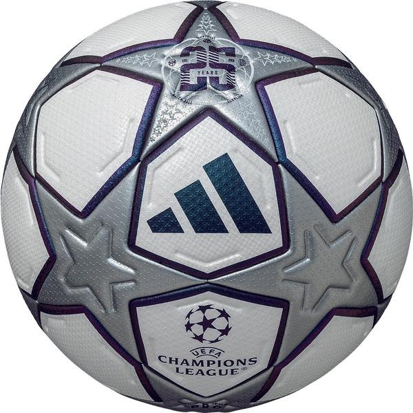 フィナーレの登場から25周年を記念して、UEFAチャンピオンズリーグ00-01シーズンのボールデザインからインスピレーションを受けたアニバーサリーモデル。・号数　5号球（中学・高校・大学・一般用）・素材　人工皮革(PU)・製法　サーマルボン...