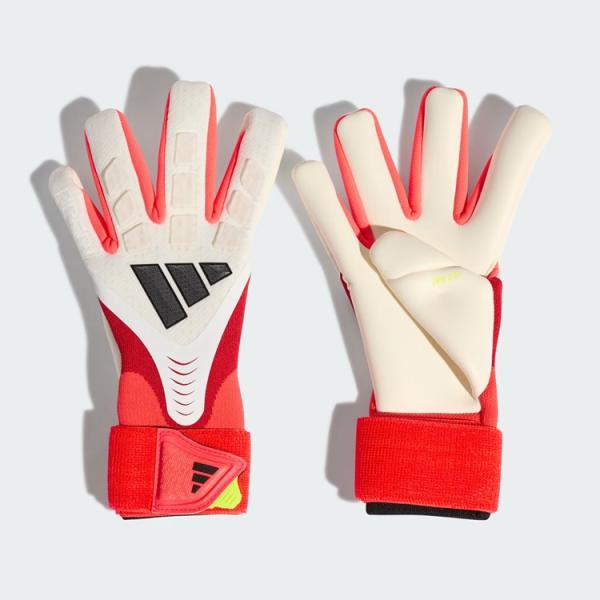 品番:F5783/JY6304品名：プレデター ゴールキーパーグローブ PRO ストラップメーカー希望小売価格：￥18,900(税込)伸縮性に優れたストラップ搭載で、手首にぴったりフィットし、しっかり固定できるキーパーグローブ。・天然ラバー...