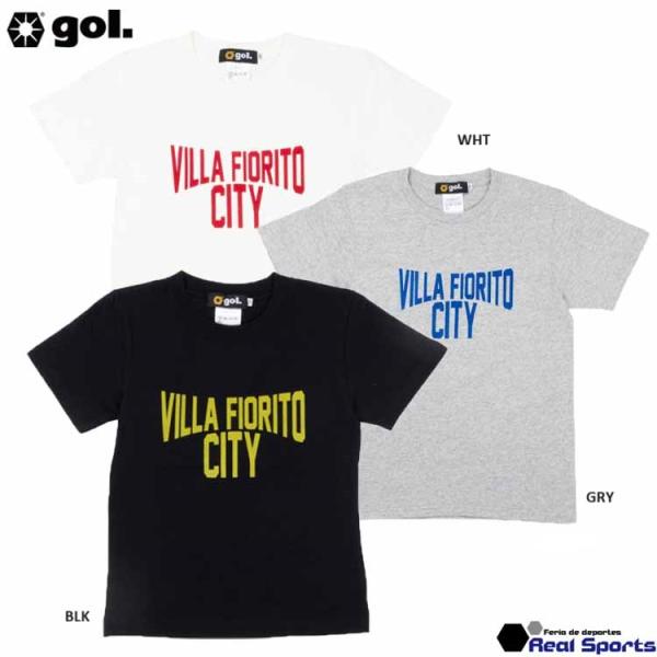 VILLA FIORITO CITY”それはマラドーナの産まれた街の名。ロゴ部分はフロッキープリントで立体感を演出している。gol.のカジュアルラインには共通してgol.イエロー×ブラックのカラーリングのタグが裾部分に縫い付けられ、刺繍で「...