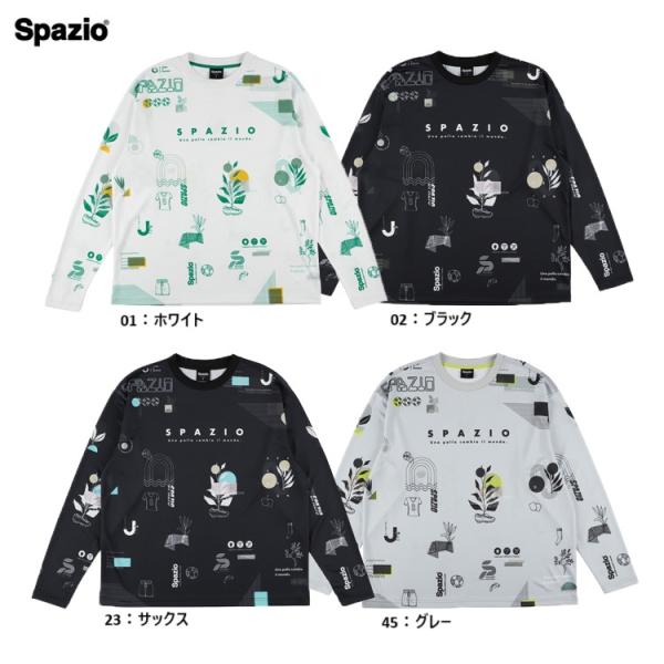 手書き風の総柄。どことなくタトゥーを思わせるような自由なレイアウトが印象的なロングスリーブプラシャツ。ゆったりシルエット。□素材ポリエステル100％□機能吸水速乾 UVケア