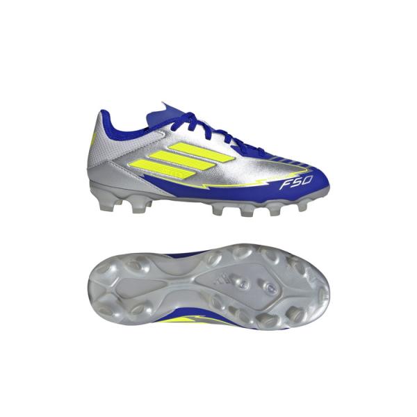 品番：IH0920品名：キッズ F50 LEAGUE メッシ HG/AG / 土・人工芝用 / F50 League Messi HG/AG Kidsカラー：シルバーメタリック/ソーラーイエロー/ルシッドブルーメーカー希望小売価格：￥8,2...