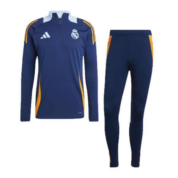 スペイン ラ・リーガ2024-25シーズン レアル・マドリード トレーニングトップ・パンツ上下セットリサイクル素材で作られた、ティロ 24 コンペティション トレーニングスーツ【トレーニングトップ】・スリムフィット・クォータージップ / リ...