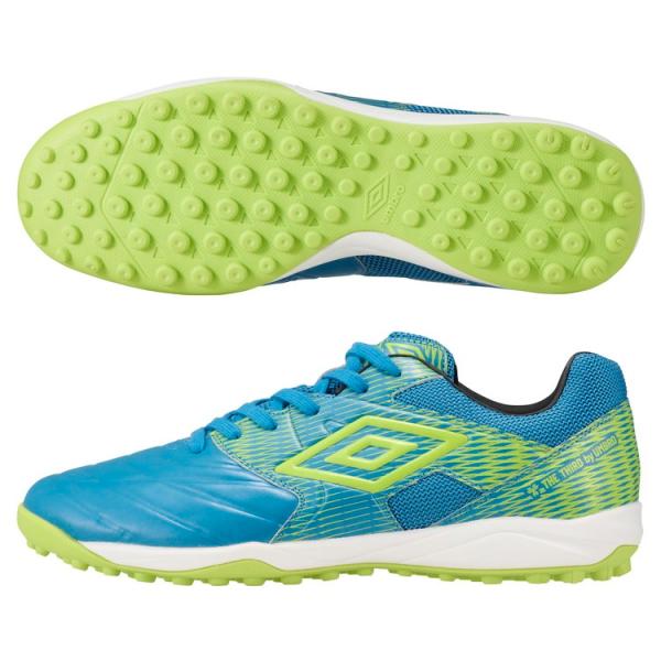 メーカー:UMBRO商品名：アクセレイター TR WIDE品番：UF5SFCT4Mカラー：SP.BLUE/LIME/LIME対応グラウンド：人工芝・土メーカー希望小売価格：￥7,700 税込『ACCERATOR』シリーズの人工芝対応シューズ...