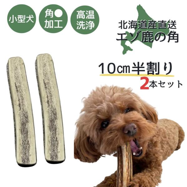 当店は100%北海道産の鹿をハンターと契約をして直接仕入れ、それを加工してペット用のおもちゃを作っています。鹿の角は犬の噛む本能を刺激噛み応えがあります。北海道の大自然の中で生まれ育った、天然エゾ鹿の角をお届けします。ワンちゃんのストレス発...