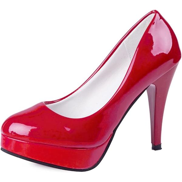 バリエーションコード : 2B20C9DYGX・メイン素材: 合皮・表地: エナメル・ソール素材または裏地: ゴム・ヒールの高さ: 11 cm・ヒールのタイプ: スティレットヒール・留め具の種類: プルオン・履きやすいさと足を綺麗に魅せるデ...