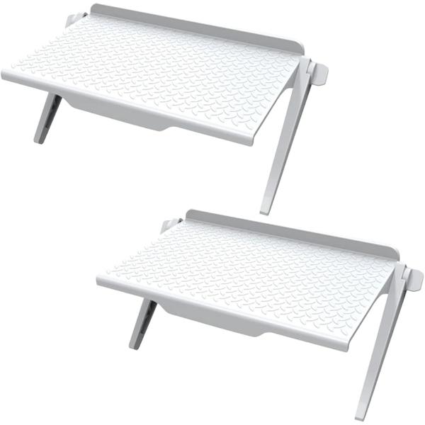 バリエーションコード : 2B28I0KDDP・モニター上部にひっかけて置くタイプの収納ラック2個セットです。文房具、リモコン、wifiルーターなどの小物を乗せて机スッキリ。・表面は凸凹しているため滑りにくく、落下防止のフチ付きです。ネジ式...