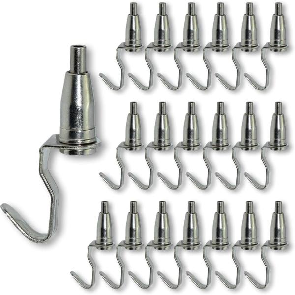 バリエーションコード : 2B2HNITJQ0・ピクチャーレール用のワイヤーに取り付ける、シンプルな金属製フック、ランナー、20個セットです。・汎用性がたかく、1.5mmから2mmまで、ほとんどの太さのワイヤーに取り付け可能。シンプルなシル...
