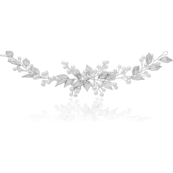 バリエーションコード : 2B2OW2LIKP今人気のナチュラルリーフが可愛い上品で軽やかなヘッドドレス。綺麗で高品質なゴールドリーフとフェイクパール。素材が柔らかいのでヘアースタイルに合わせてフレキシブルに形を変えることができ、あなたの大...