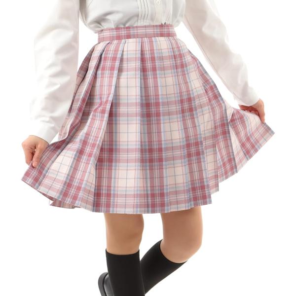 バリエーションコード : 2B401T4LG0・素材構成: 100% ポリエステル・女子高生の定番、チェック柄プリーツスカートです。折り目正しいプリーツラインとカラフルな格子柄が人気です。・スカート丈は48cm。短すぎずに可愛く見せる長さで...