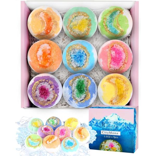 バリエーションコード : 2B2H99YSPP・??「肌にやさしい成分＆氷河海塩」氷河バスボムは、厳選された氷河ミネラル塩、さまざまな天然エッセンシャルオイル、シアバター、その他の天然成分を使用して中心に手作りされています。1個あたりの重さ...