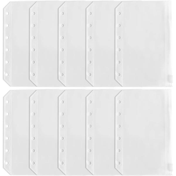 「システム手帳用リフィル」市販の6つ穴システム手帳に対応したリフィル。お得な10枚ファスナーポケットセットで、コスパ抜群です。仕様：A7、サイズ：13x8.8CM、6穴。ご注意：お使いの手帳によっては、リフィルがはみ出ることがございますので...