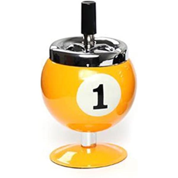 バリエーションコード : 2B48NTNS5K・ビリヤードボール型灰皿・アシュトレイ（エイトボール）x1個 ユニークな灰皿、上の押しボタンを押すと灰皿を中に落としてくれます。・フタ付きなので煙草の匂いを遮断することができ、風で燃えかすが飛ん...