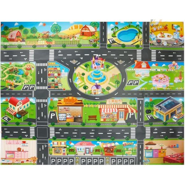 バリエーションコード : 2B41H3U33J・クルマ好きの子どもに人気の、子供用プレイマットです。1mx1.3mのサイズですが、子どもが遊ぶには十分な大きさです。好みに合わせた様々なデザインの道路地図を用意しました。・薄手の生地ですので、...