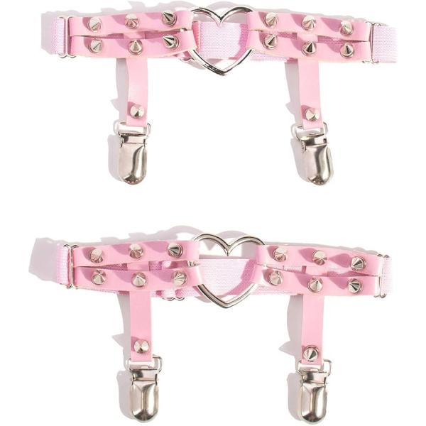 バリエーションコード : 2B6LHJL4VF・ガーターベルト風な、脚周りをイメチェンできちゃうアイテム。・パンキッシュなファッションから、ゴスロリ系、Ｖ系など、ちょっとしたアクセントにも。・太もも、膝上、脛等お好みの位置でお使いいただけま...