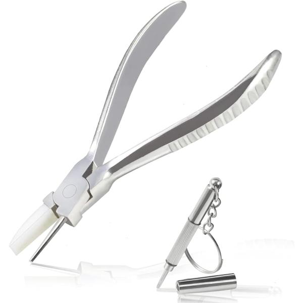 バリエーションコード : 2B46PU36QG・用途：テンプル(メガネの横の部分)が広がったり、逆に内側に曲がってきた時に使います。使い方は、プラスチック部分を外側にして掴み、開いたり閉じたりします。・付属品：ドライバー（プラス、マイナス、...