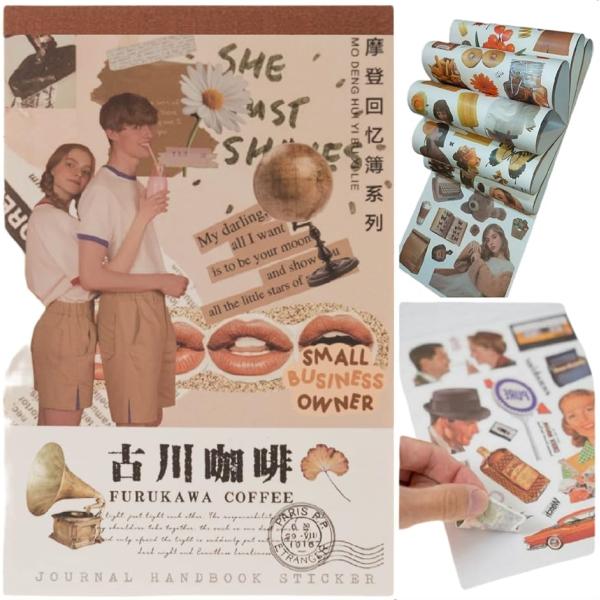 バリエーションコード : 2B4D0T6SQL20枚（約350種）のフレークシールがノートになっており、持ち運びやすく、保管にも場所を取りません。手帳、日記帳、ノート、スケジュール、カレンダー、スマホ、手紙などを自分好みのジャンクジャーナル...