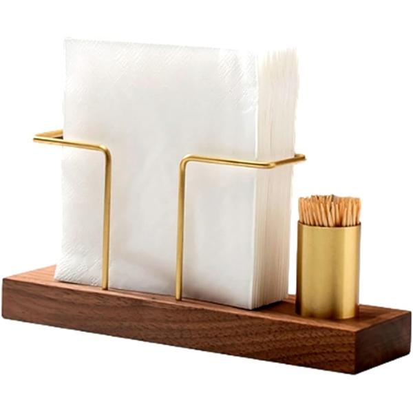 バリエーションコード : 2B4LWTWO03・木製のナプキン立てと楊枝入れです。ライトブラウン(ブナ)とダークブラウン(胡桃)がございます。・きれいな木目と金属の輝きにより落ち着いた雰囲気を演出し、シンプルなスタイルがレストラン、カフェ、...