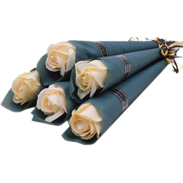 バリエーションコード : 2B6Y2NHQ21・「カラー」アイボリー「セット内容」ラッピング済み ソープフラワー 6本 ＊ご注意：ラッピング資材、シール、リボンなどは製造ロットにより仕様が変更になる場合がございます。シールなしのものや柄が画...