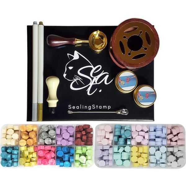 バリエーションコード : 2B6014NGUD・「好きにスタンプを選べるセット」ハンドル、ワックス、スプーン、炉、キャンドル2個、メタルカラーペン ( ゴールド シルバー )、マドラーが含まれます。アクセサリーからお好きなスタンプをお選びく...