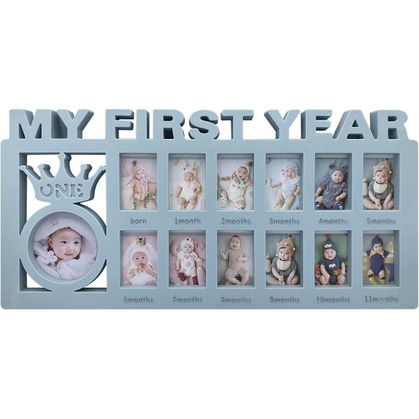 バリエーションコード : 2B4Q4PXHDD「13枚フレームで思い出を全て収納」 RIMINAベビーフォトフレームは12枚収納のフォトフレームには無い、生まれた瞬間の写真(born)のフレームを増やした13枚収納のベビーフォトフレームです...