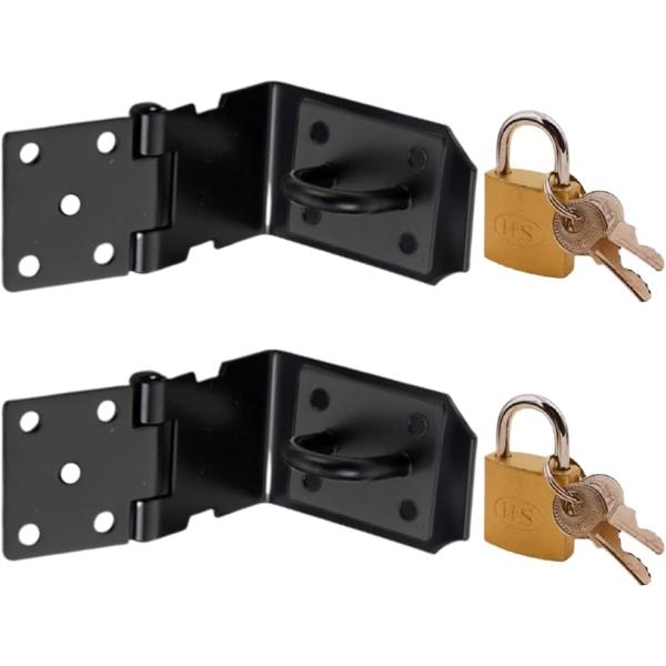 バリエーションコード : 2B61R2QYXS「仕様」ドアラッチ＋南京錠 ２組セットです。ドアの留め金具としてご使用頂けます。南京錠がセットになっているので、セキュリティが気になるところに後付けで鍵を取り付ける事ができます。「高品質」ドアラ...