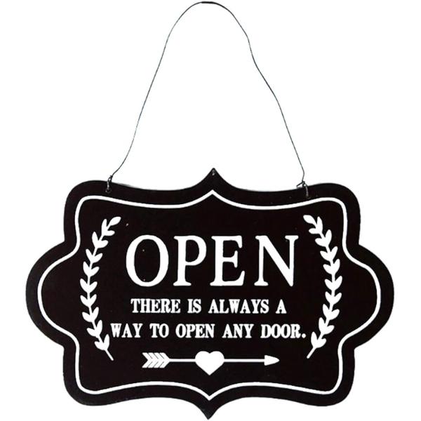 バリエーションコード : 2B8L1KNQC2・商品内容：欧風OPEN／CLOSED看板 1枚 黒色・サイズ：幅24cm 高さ13cm いずれも平置きの概寸となります・シンプルなモノトーンカラーなので遠くからも看板の視認性が高いのが特徴です...