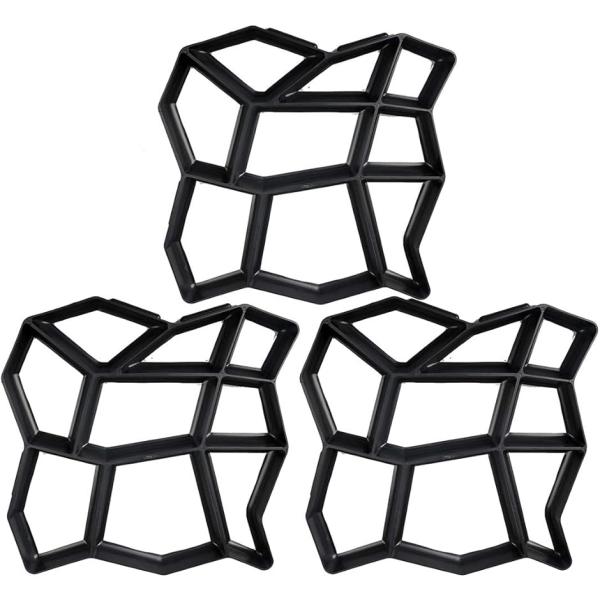 バリエーションコード : 2B6XNRVDPR・石畳の道が簡単に作れるガーデニング用のコンクリート型枠、お得な３個セットです。・プラスチック製で軽量なので、繰り返しの作業でも負担になりません。・カラーセメントを使用したり、コンクリートが乾く...