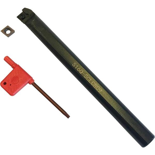 バリエーションコード : 2B8DD2X6I9・内径旋削加工時に用いられる旋削用バイトです。・鋼用チップ（CCMT09T304） 1個、チップ取付けレンチ付属、樹脂ケース入り。・品番：MR241-S16Q-SCLCR09・材質：鋼、シャンク...