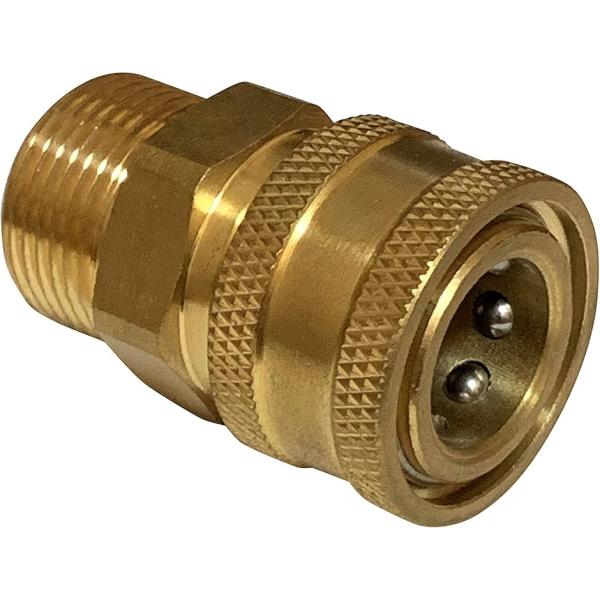 バリエーションコード : 2B8S4R86U0・3/8’’サイズの高圧洗浄機用ワンタッチカプラーのメス-M22おねじ（内径14mm）です。・高圧ホースの本体への取付けや、延長ホースの脱着が手間なしワンタッチで＊＊・ケルヒャー、東芝等、軸芯径...