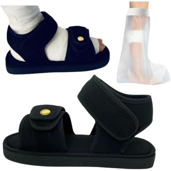 バリエーションコード : 2B91K63JKFサンダルタイプのギプスシューズです。2ケ所のテープが足をしっかりホールドしてくれます。サイズ調整も簡単にできます。開放箇所が多いので通気性抜群。開口部が大きく開くので、楽に足の出し入れができます...