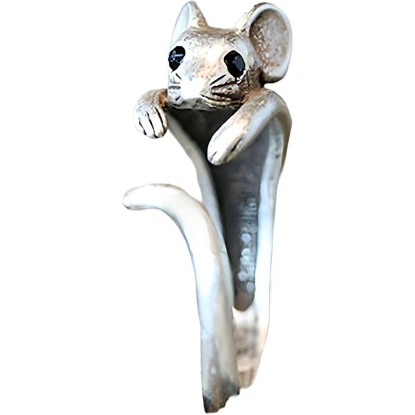 「優れた鼠リング」 シンプルで着用しやすいネズミデザイン、派手過ぎず、地味過ぎない、ちょうど良い存在感が魅力のオープンリングです。普段使いでもフォーマルでも大活躍する、人気のフリーサイズ指輪です。「Rockyu 指輪」ネズミ指輪 シルバー ...