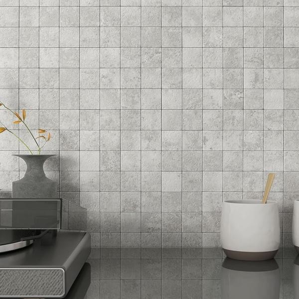 バリエーションコード : 2B921TT08P高級感あるタイルシール：大理石のタイルのように見えます，マットな質感で高級感がある。高級感のある本格的なタイルの質感です簡単に貼れる：裏紙をはがしてタイルシールを貼るだけ。取り付けも簡単。ノコギ...