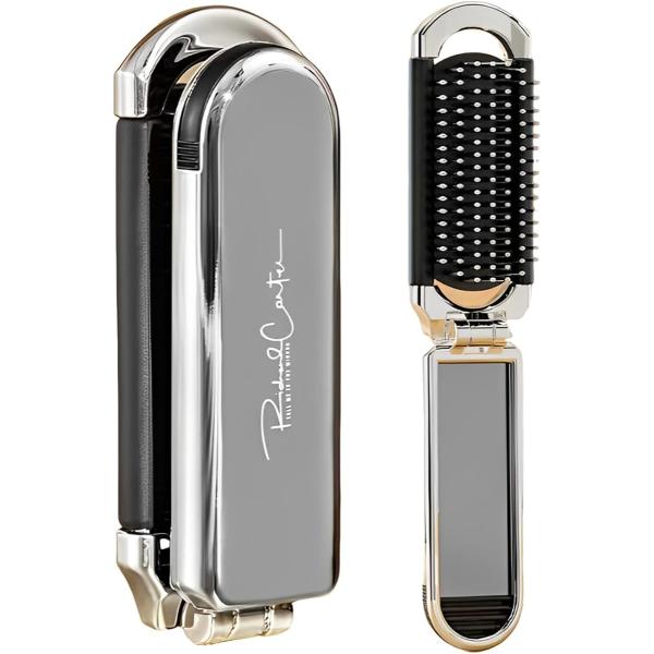 「折りたたみが可能」手軽に折りたたむことができ、お出かけや旅行などの持ち運びにとても便利なヘアブラシです。軽量でコンパクトなのでかさばらず、小さなポーチやバッグなどに収納しやすくなっております。「高品質ミラー付き」取り外し可能なミラーが付い...