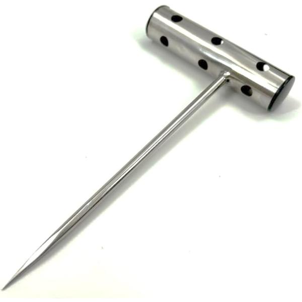 「フィッシュピック」洋上や港で魚を釣った際に特に青魚の場合、一気に鮮度が落ちますがこのフィッシュピックを使用すれば素早く魚を締めて魚の鮮度を保つことができます。「持ちやすい設計」T字型で滑りにくく力が入りやすいので、小さな力で簡単に魚を締め...