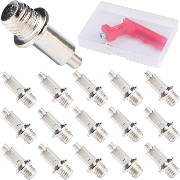 バリエーションコード : 2B9Y12NXFP陸上競技用のスパイクピン16本+取付用ハンドル(ケース付)のセットです。ニードルピン・ピラミッドピン・二段平行ピンの形状から、競技や目的に合わせてお選びいただけます。ニードルピンは地面に深く刺さ...