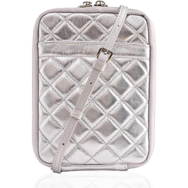 バリエーションコード : 2B99HDFSTQ「上質な羊革x本革使用のレディーススマホポーチ」 大人の女性にぴったりの スマホショルダーレディース バッグが登場。ふっくらとしたキルティング素材と上質な羊革・本革の組み合わせで、柔らかな手触り...