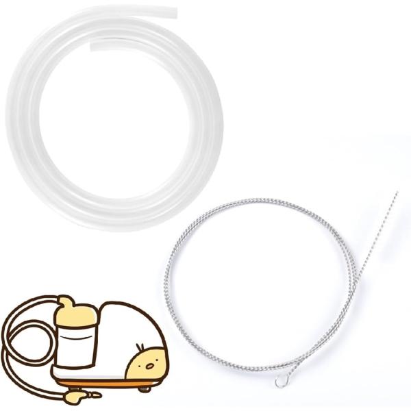 「商品内容」シリコンチューブ1個、チューブ洗浄ブラシ1個。「チューブのサイズ」内径7mm、外径10mm、全長1ｍ「ブラシのサイズ」 全長1ｍ、ブラシ幅1cm「チューブの材質」シリコン製。高品質の素材を採用することで柔軟性に優れ、長期間使用し...