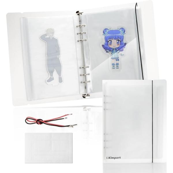 「大切なアクリルスタンドをよりよい状態で」 アクスタ収納ホルダーは、表面が透明、背面が半透明のPP素材を使用しています。背面を半透明にすることで見たいものだけを見ることができるように工夫しています。アクリルスタンドを整理することで紛失や破損...