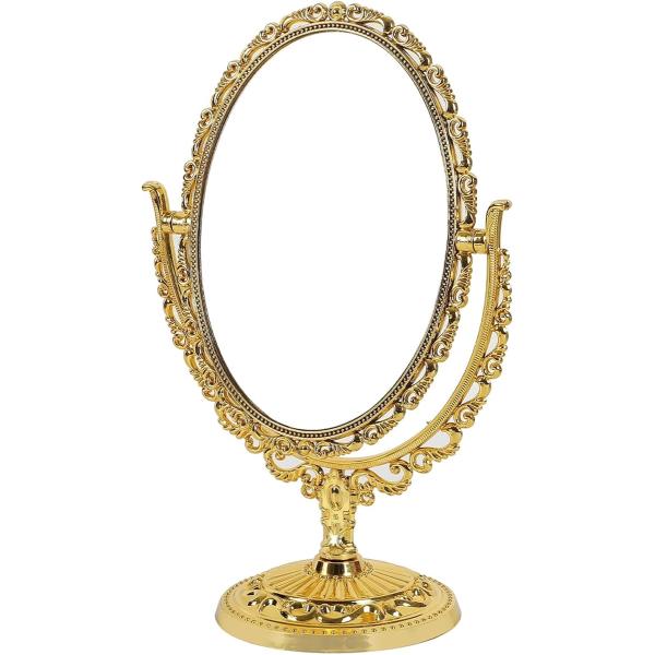 バリエーションコード : 2B9J5FXQ3Jこのデスクミラーは、上品でエレガントなデザインが特徴です。ゴールドとシルバーの2色から選べ、美しい装飾が施されています。ミラーは回転式で、360度好きな角度に調整可能です。デスクやドレッサーに置...