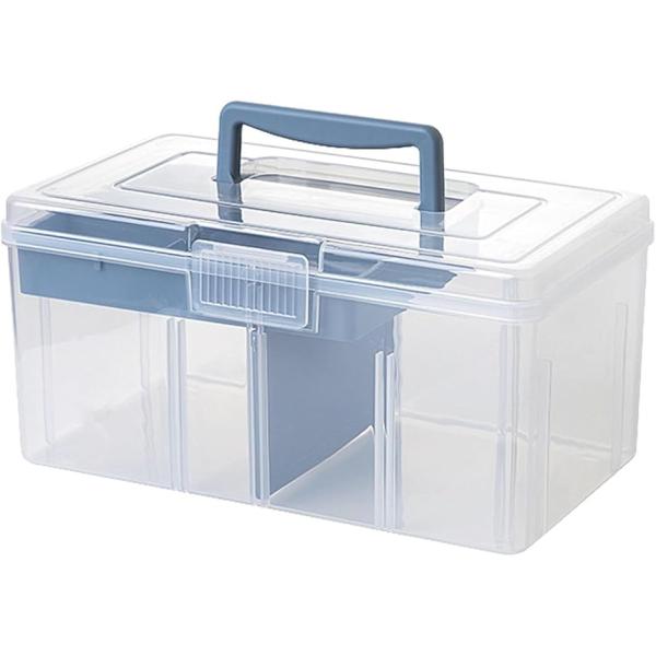 バリエーションコード : 2B9JYR6D5J「軽量で持ち運び便利」高品質PPプラスチック素材を使用し、軽量で持ち運びに便利なハンドル付き。どこへでも簡単に移動できます。「使いやすい透明デザイン」透明なデザインで中身が一目で分かり、必要な物...