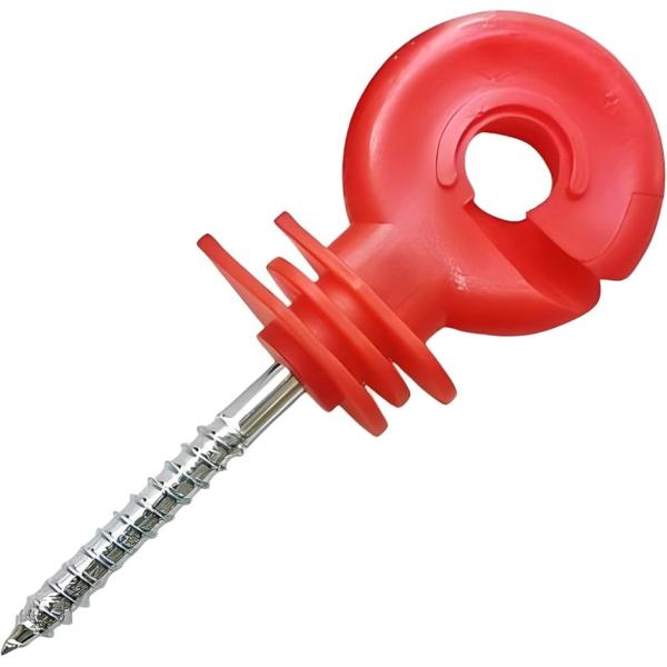 バリエーションコード : 2B9KRJ8U3Dこの商品は電柵ロープを電柵支柱に固定する絶縁のリング碍子の100本セットです。この固定ねじは、配線固定のリングインシュレーターや碍子（がいし）とも読みます。樹脂製のガイシの為、電気を通さず取り扱...