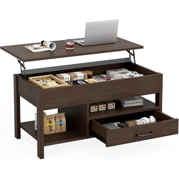 バリエーションコード : 2B9W5S4NL8「お部屋の快適さ広がる昇降＆１台2役多機能テーブル」 天板がリフトアップすることで、座ったままの姿勢でも軽いカで楽にリフトアップが可能。テレピを見る時リラックスタイムは天板を下ろしてロ一テ一ブル...