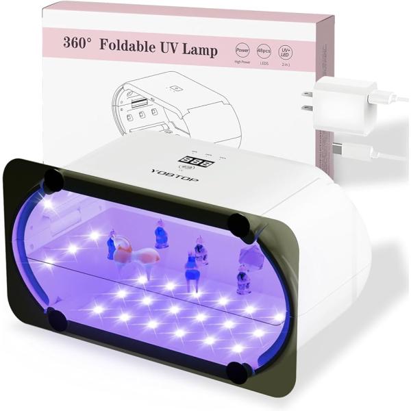 バリエーションコード : 2BUX8U9G36「両面照射と360度光源」360度に配置された48個のLEDが、全方向から均一に光を照射。両面照射機能により、どの角度からでもしっかり硬化し、UVレジンの収縮を抑え、時間と労力を節約します。大型...