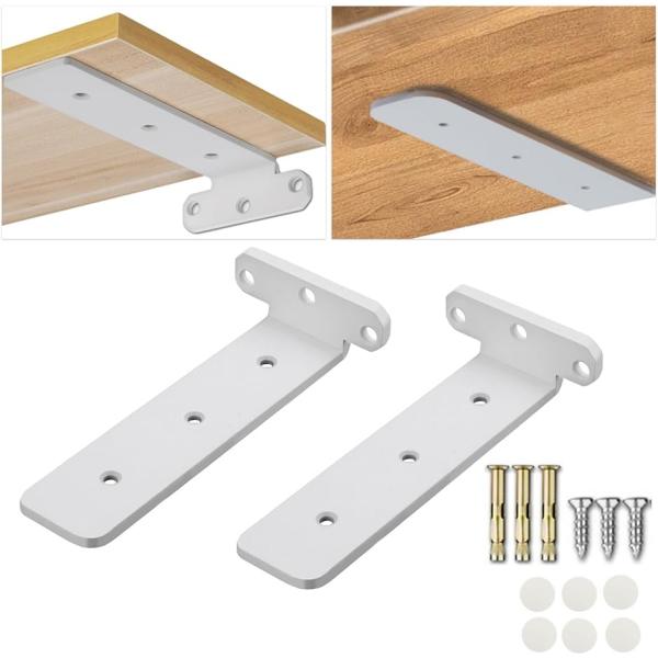 バリエーションコード : 2B9LLST6C5「商品仕様」セット内容：ブラケット本体x2本 ボードアンカーx6本 ネジx6本 ネジ穴ステッカーx12枚、　ブラケット本体サイズ：長さ25cmx幅10cmx高さ2.5cm「高品質素材」棚受け金具...