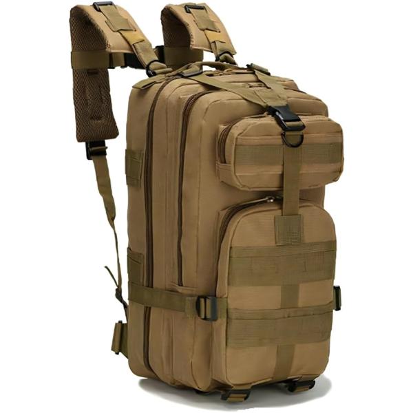 バリエーションコード : 2B9LW5QCXS「商品概要」大容量タクティカルリュックになります。サイズ：43x24x20cm 重量：約830g　容量：25L　多機能ミリタリーバックは、中に収納するだけではなく、外側にも小物をひっかけたりカラ...