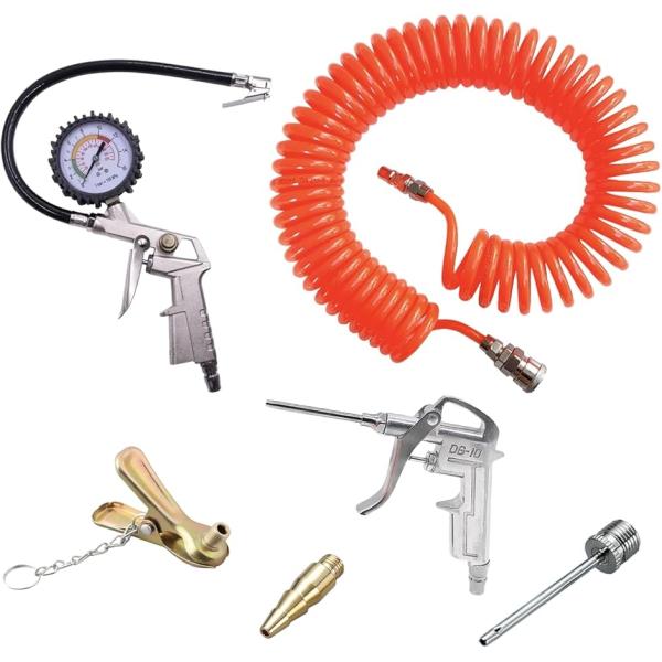 バリエーションコード : 2B9NC5IUC0「お得な6点セットで充実した作業を」 車や自転車、ボールの空気入れに加え、エアダスターまでついているお得な6点セット。これ一つで、空気入れから掃除まで幅広く対応でき、作業効率がぐんとアップします...