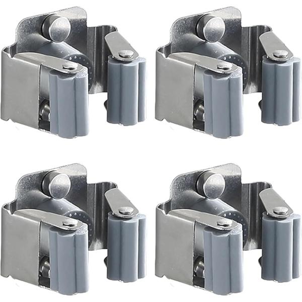 「壁掛けでスッキリ収納。モップホルダー4個セット」 モップやほうき、ワイパーを壁掛け収納できる便利なモップホルダー。掃除用具を床に置かず、省スペースでスッキリ整理整頓できます。固定ネジセット付きでしっかりと取り付けられ、耐荷重性も抜群。玄関...