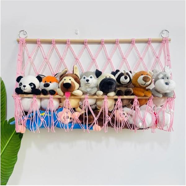 バリエーションコード : 2B9SWUCDKJ「ぬいぐるみがいっぱいで部屋が片付かない…」「ぬいぐるみでおもちゃ箱がいっぱいになってしまう…」そんなお悩みを解決。シンプルでおしゃれな壁掛けハンモックで、ぬいぐるみを可愛く飾りながら収納しませ...