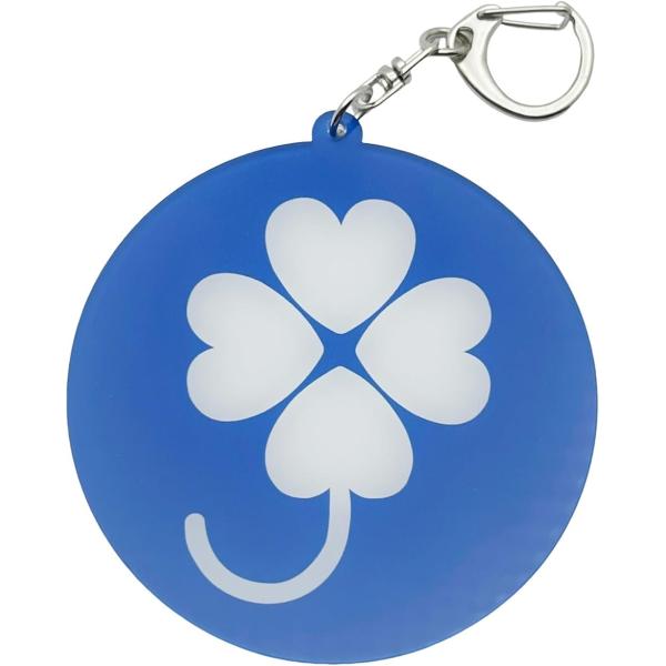 大きくてしっかり目立つ。直径8cmの身障者マークのアクリルキーホルダーです。画像は両面に印刷されています。両面に透明保護フィルムが貼られていますので、剥がしてからご利用ください。サイズ：8.8cmx8.0cm（金具を含まず） 厚さ：約2.7...